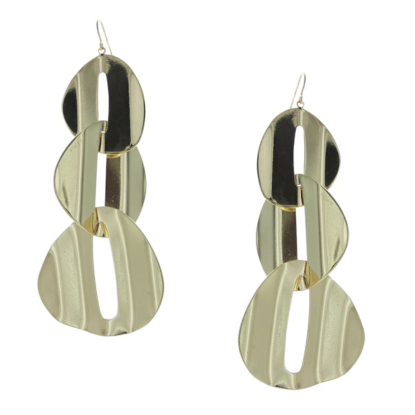 Larissa Triple Chain Link Earrings - Olivia Welles Larissa Triple Chain Link Earrings - Olivia Welles