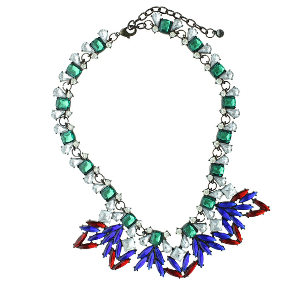 Everly Jewel Encrusted Necklace - Olivia Welles