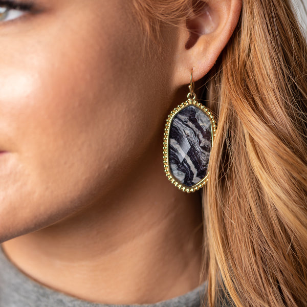 Hailey Gold Plated Drop Earrings – Olivia Welles